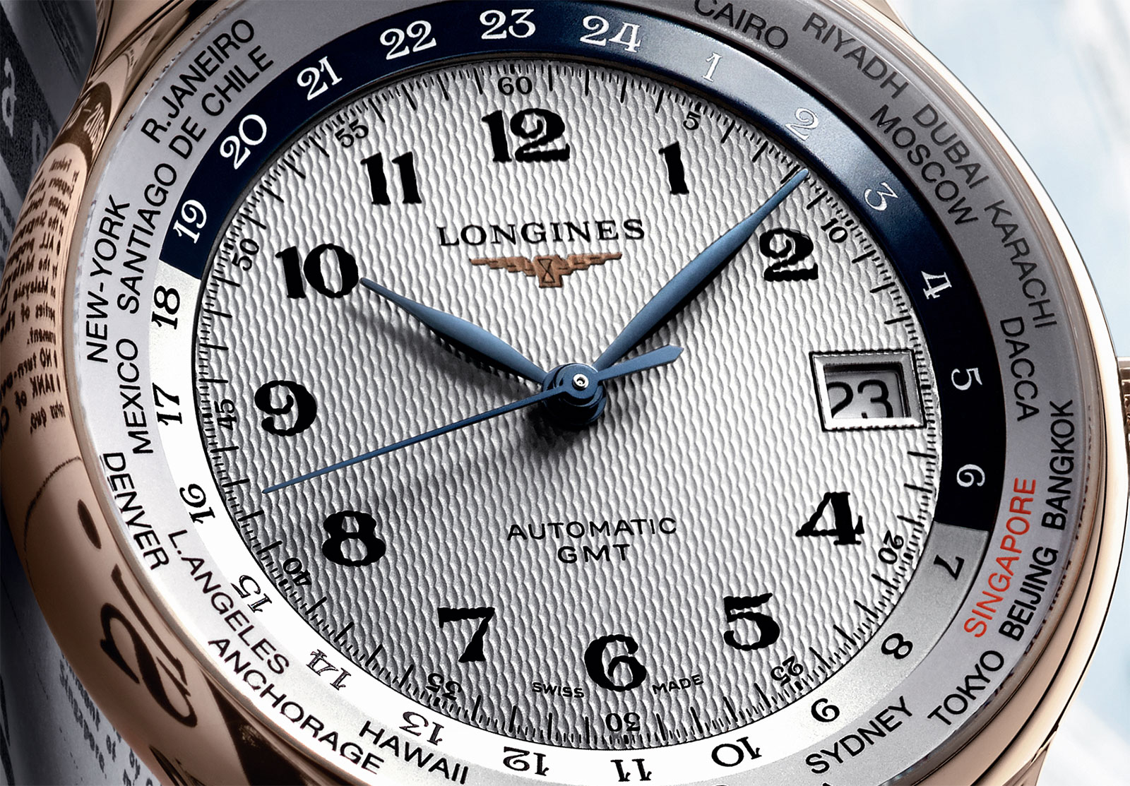 Introducing The Longines Master Collection GMT World Time For Singapore
