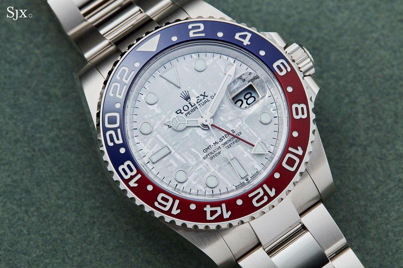 Up Close Rolex GMT Master II Meteorite Ref 126719BLRO 0002 SJX Watches