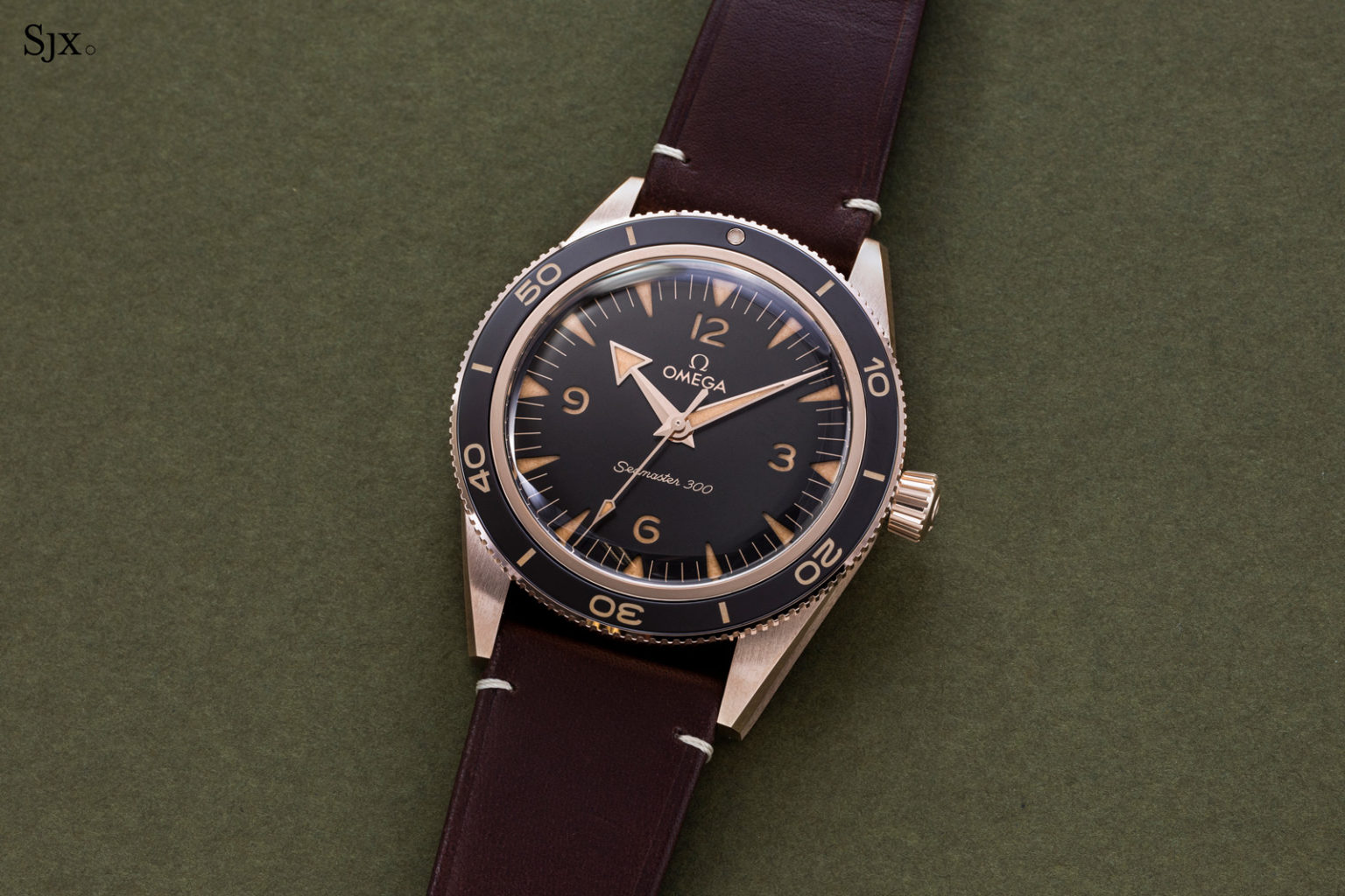 Up Close: Omega Seamaster 300 Bronze Gold | SJX Watches