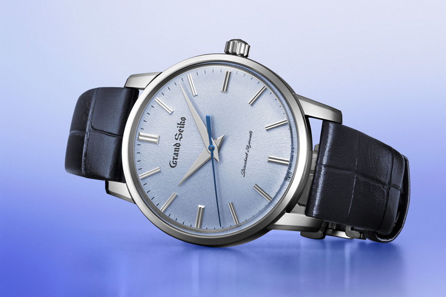 A Grand Seiko “First” 3180 Remake in Titanium and Powder Blue | SJX Watches