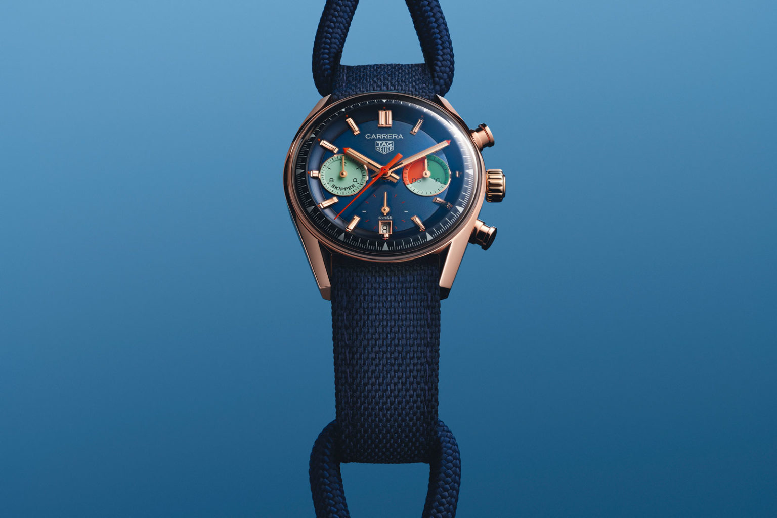 The TAG Heuer Carrera Skipper Goes Luxe in 18k Rose Gold | SJX Watches