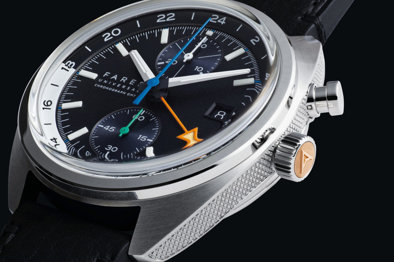 Farer Combines the Monopusher Chronograph and GMT | SJX Watches