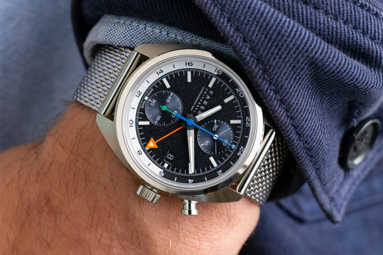 Farer Combines the Monopusher Chronograph and GMT | SJX Watches