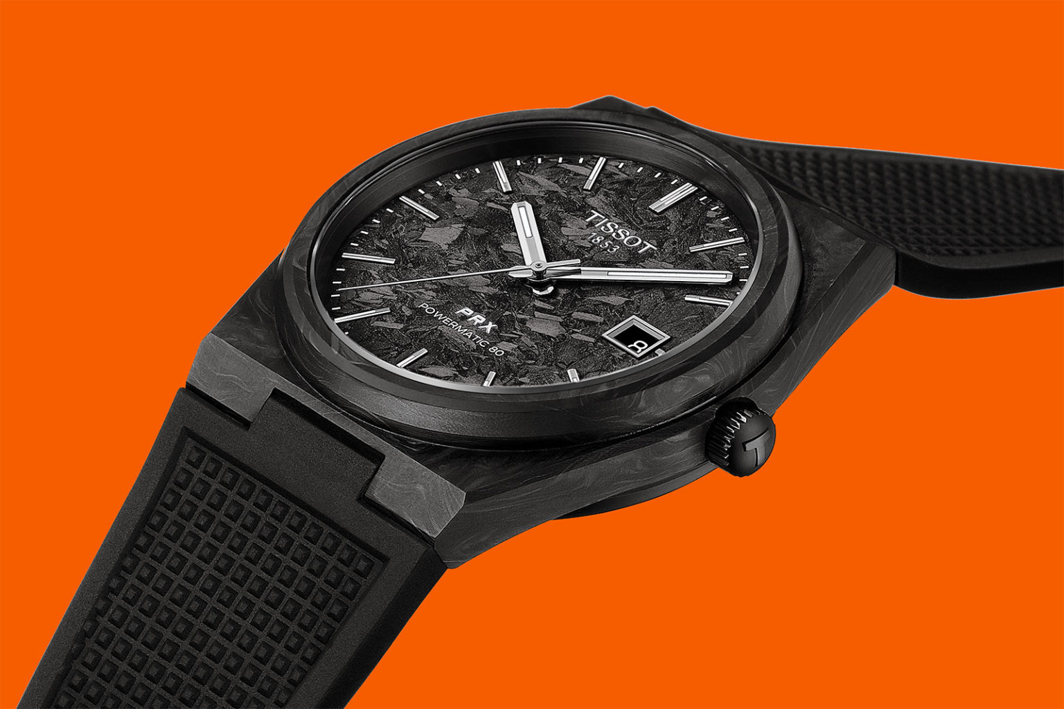 The Tissot PRX 40 Powermatic 80 Arrives in Forged Carbon | SJX Watches