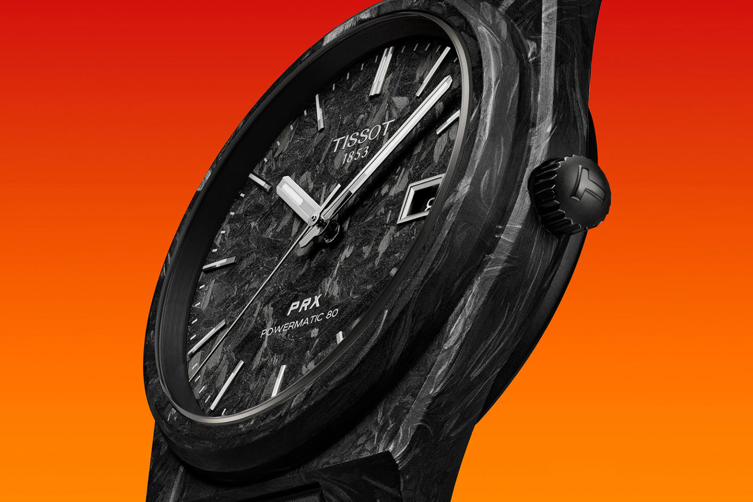 The Tissot PRX 40 Powermatic 80 Arrives in Forged Carbon | SJX Watches