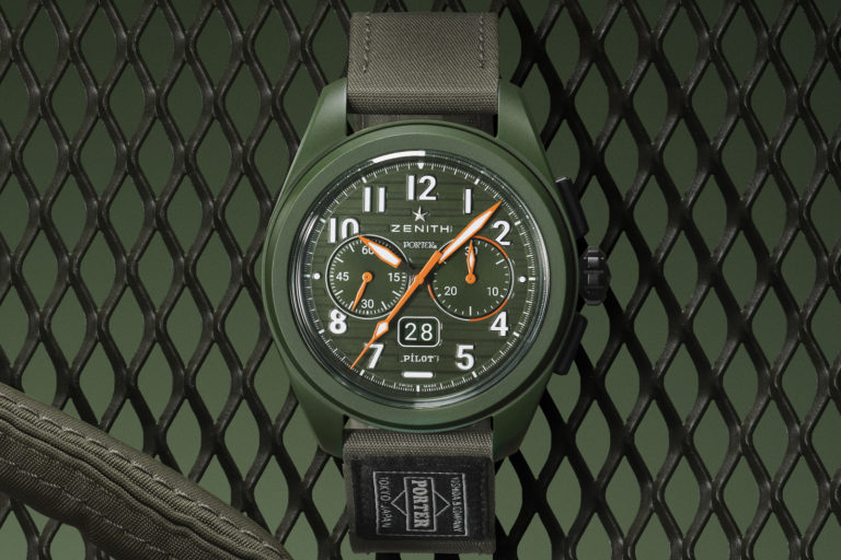 Zenith and Porter-Yoshida Pilot Watches in Green Ceramic | SJX Watches