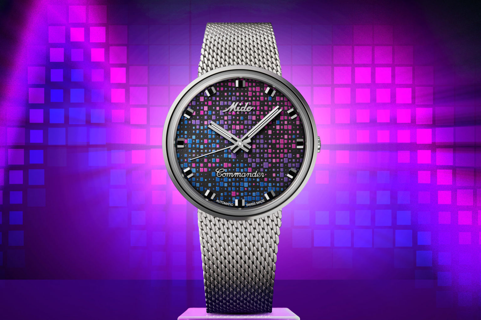 Luminous Pixels and Retro Design on Mido’s Commander 1959 | SJX Watches
