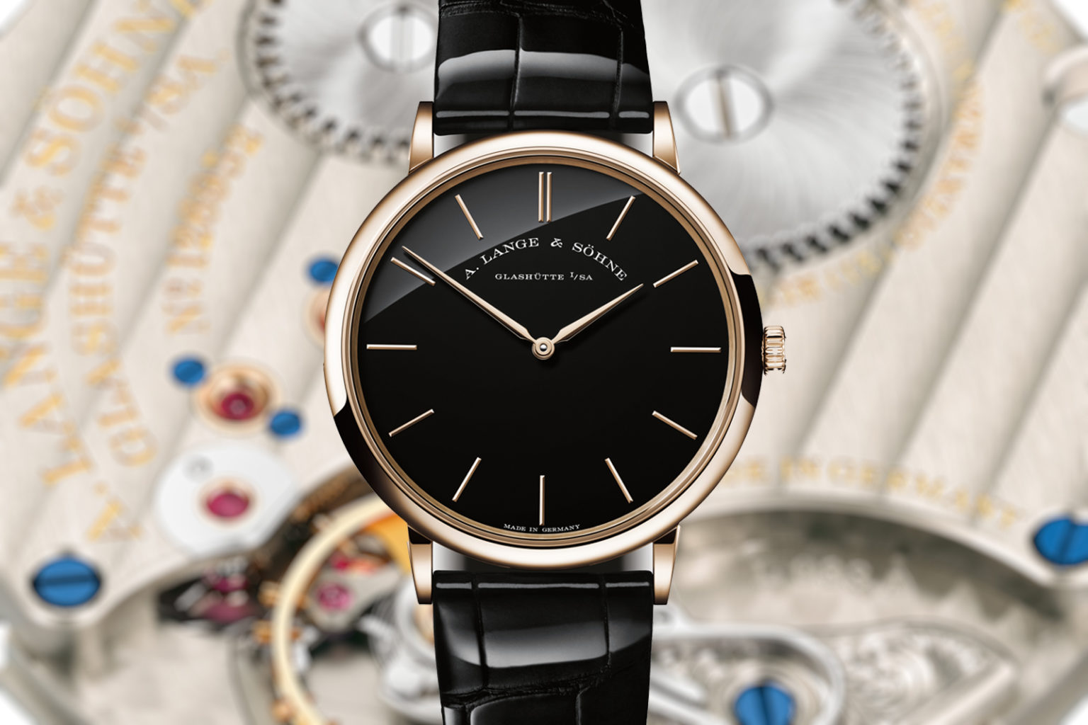 A. Lange & Söhne’s Very-Thin Saxonia Gets an Onyx Makeover | SJX Watches